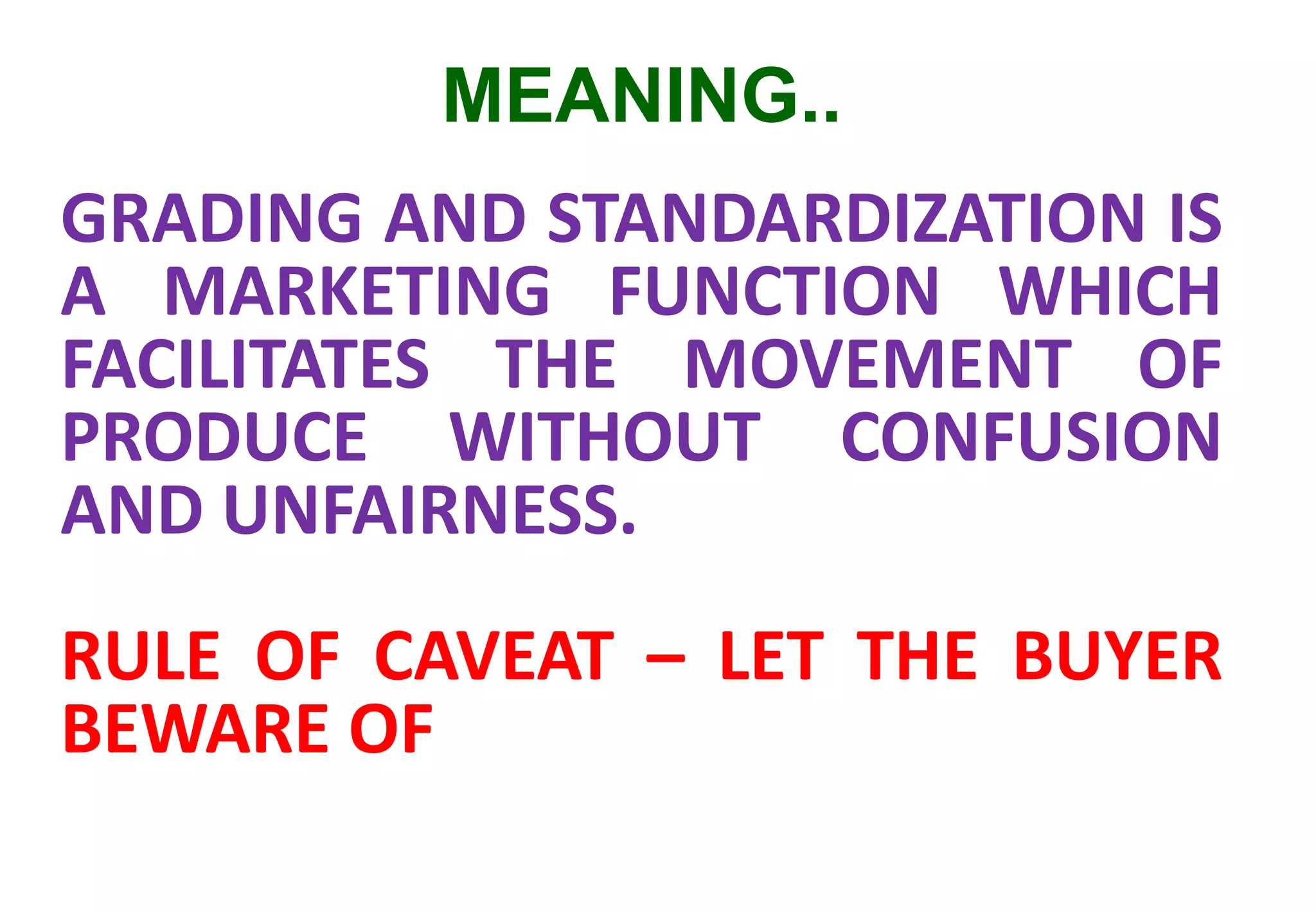 11 standards of agriculture produces d | PPTX | Agriculture | Industries