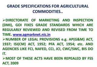 11 standards of agriculture produces d | PPTX | Agriculture | Industries
