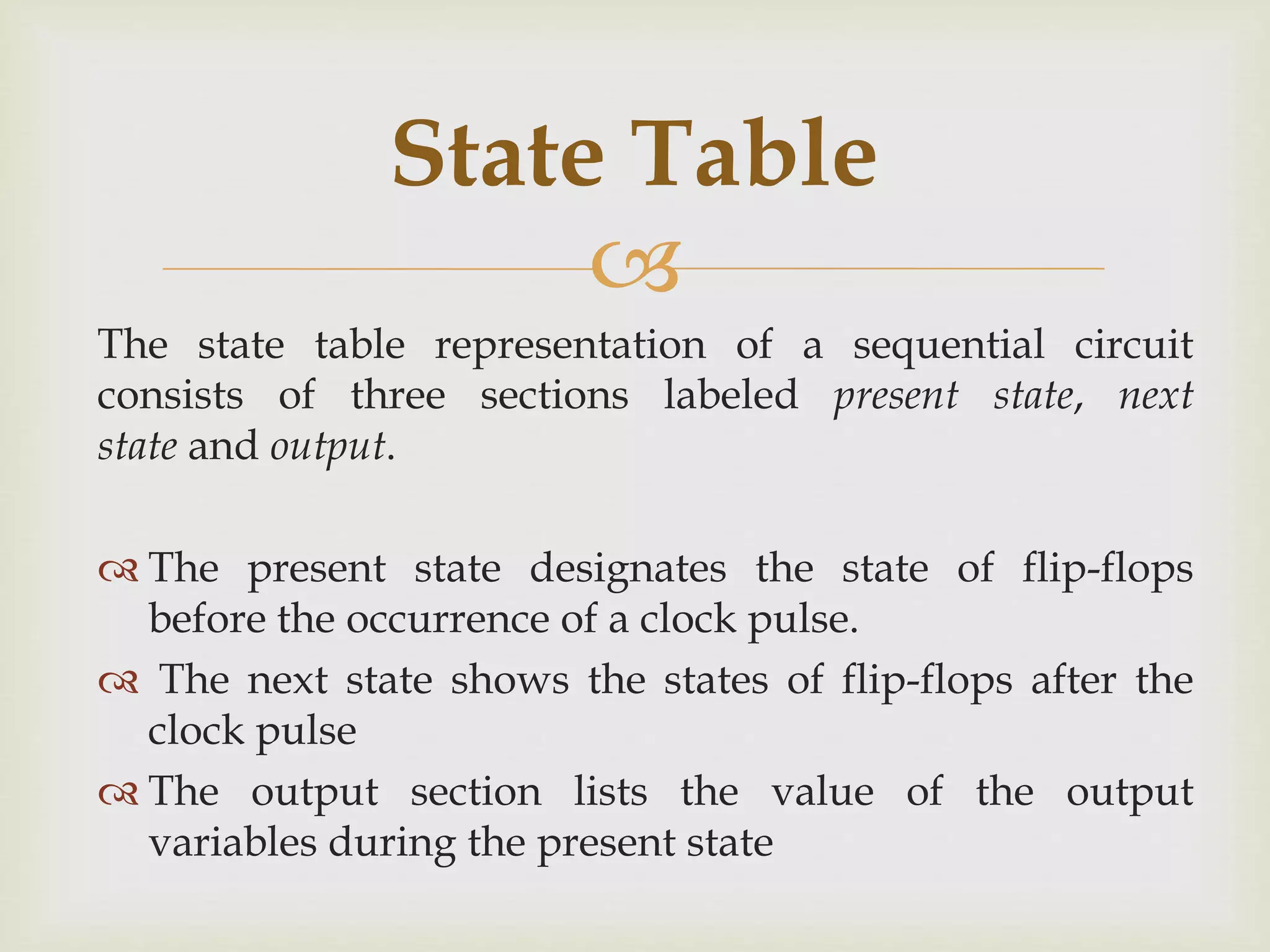 state diagrams of flip flops | PPTX
