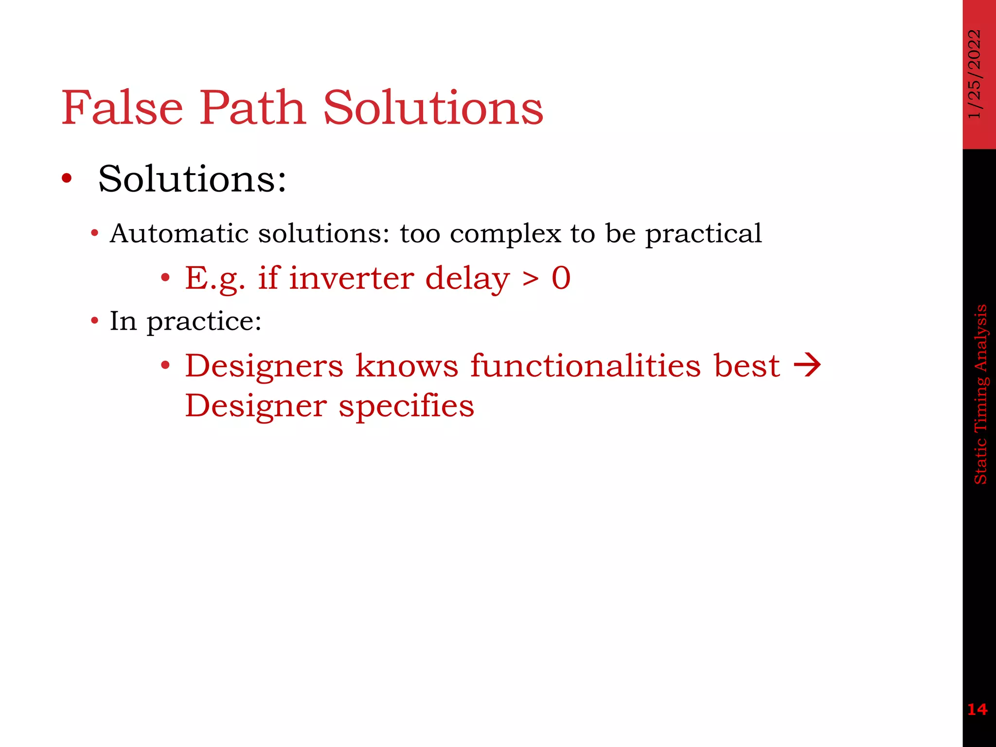 11 Static Timing Analysis 2 Combinational Design Ppt