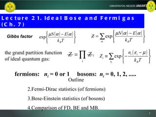 Fisika Modern (11) statistical physics_boseeinstein | PPT