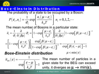 Fisika Modern (11) statistical physics_boseeinstein | PPT