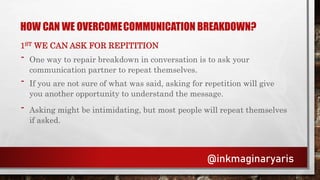 REPAIR IN COMMUNICATIVE STRATEGIES | PPT