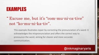 REPAIR IN COMMUNICATIVE STRATEGIES | PPT