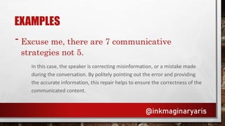 REPAIR IN COMMUNICATIVE STRATEGIES | PPT