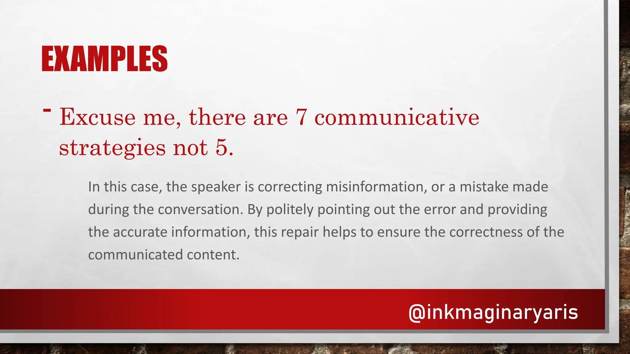 REPAIR IN COMMUNICATIVE STRATEGIES | PPTX