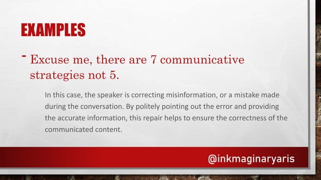 REPAIR IN COMMUNICATIVE STRATEGIES | PPTX