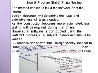 11 steps of testing process - By Harshil Barot | PPTX