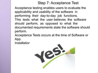 11 steps of testing process - By Harshil Barot | PPTX