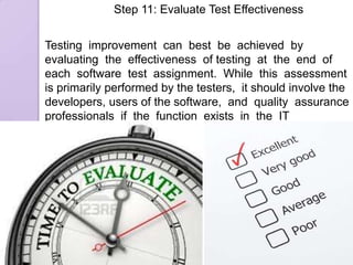 11 steps of testing process - By Harshil Barot | PPTX