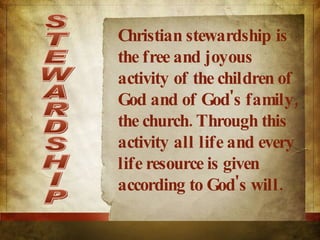 11 Stewarship Eng | PPT | Christianity | Religion & Spirituality