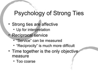 11 Strength Of Strong Ties | PPT