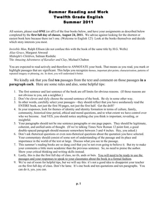 2011 English 12 | PDF