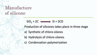 silicone and their application | PPTX