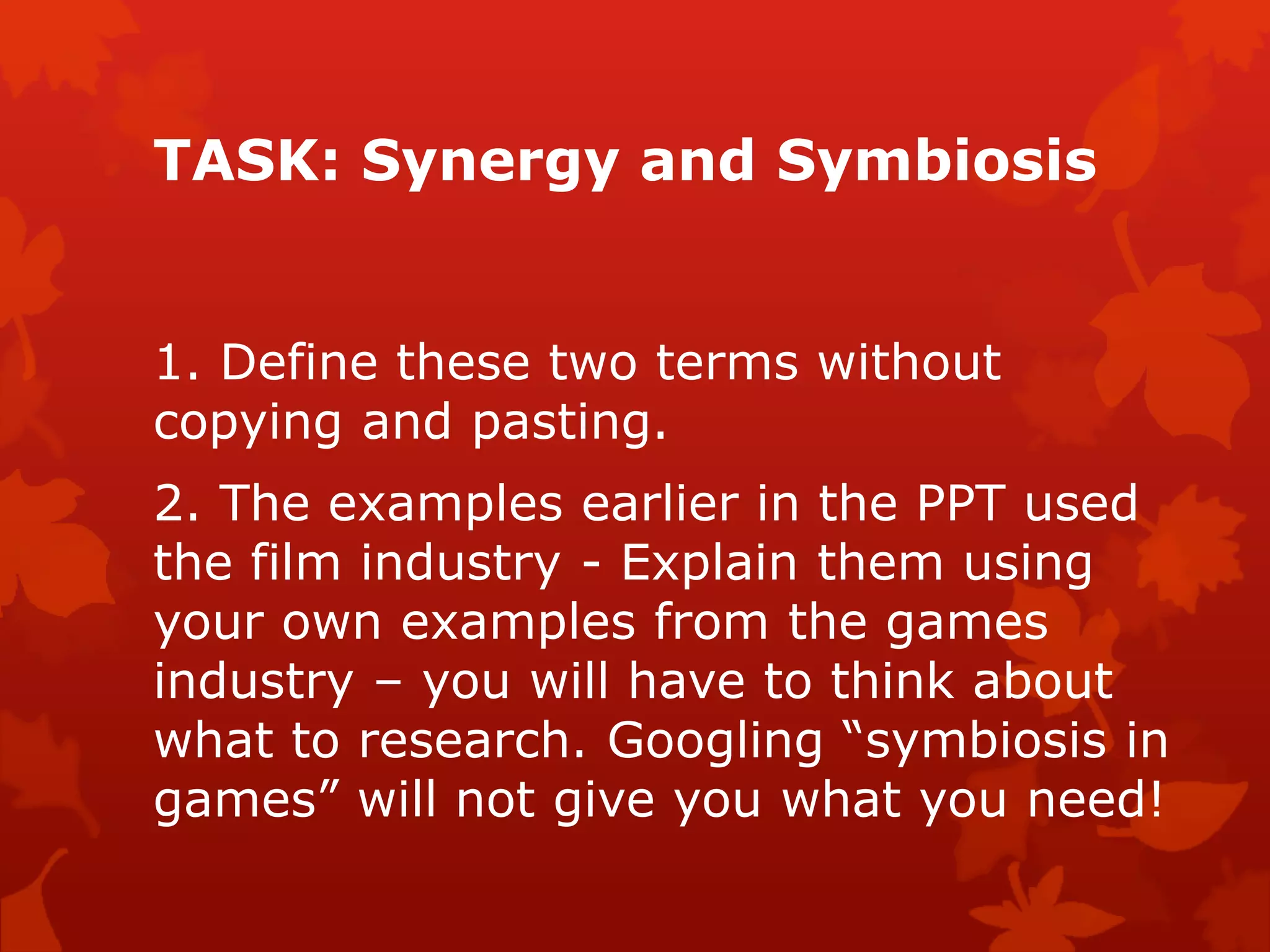 11 synergy symbiosis | PPTX