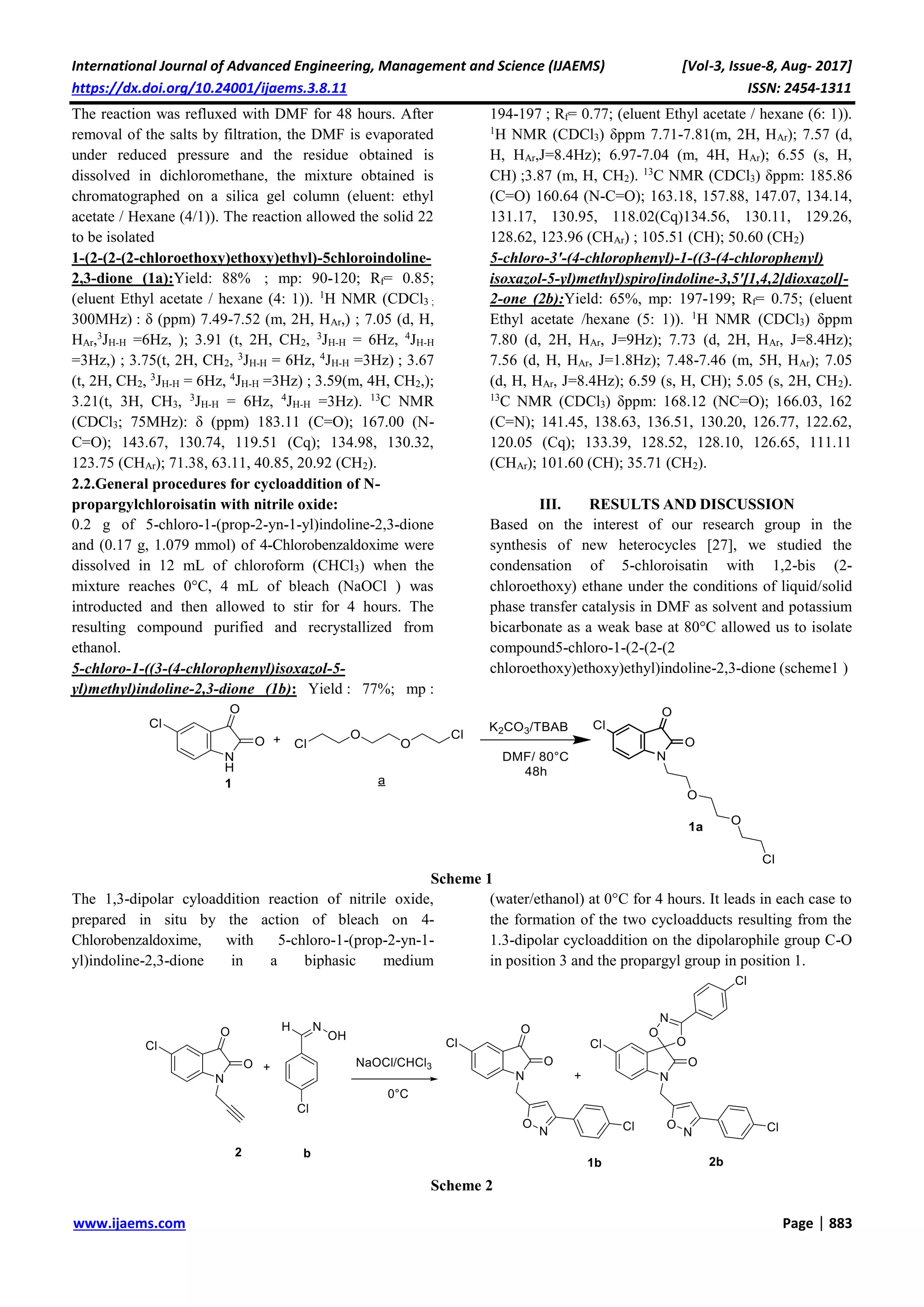 Syntheses and Characterizations of Some New N-alkyl, Isoxazole and Dioxazole Derivatives of 5 ...