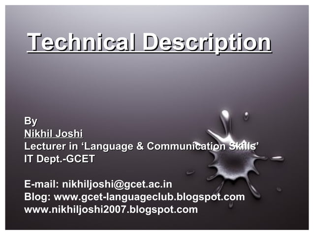11 technical descriptions | PPT