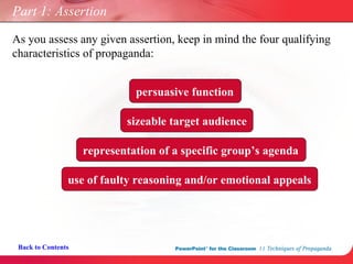 Faulty Reasoning Propaganda Examples