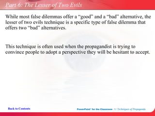 Lesser Of Two Evils Propaganda Examples