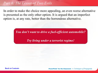 Lesser Of Two Evils Propaganda Examples