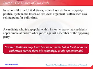 Lesser Of Two Evils Propaganda Examples