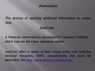11 terms in corpus linguistics1 (1) | PPT