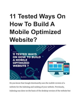 11 Tested Ways On How To Build A Mobile Optimized Website.pdf