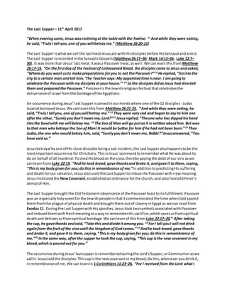 11th April 2017 - The last Supper | DOCX