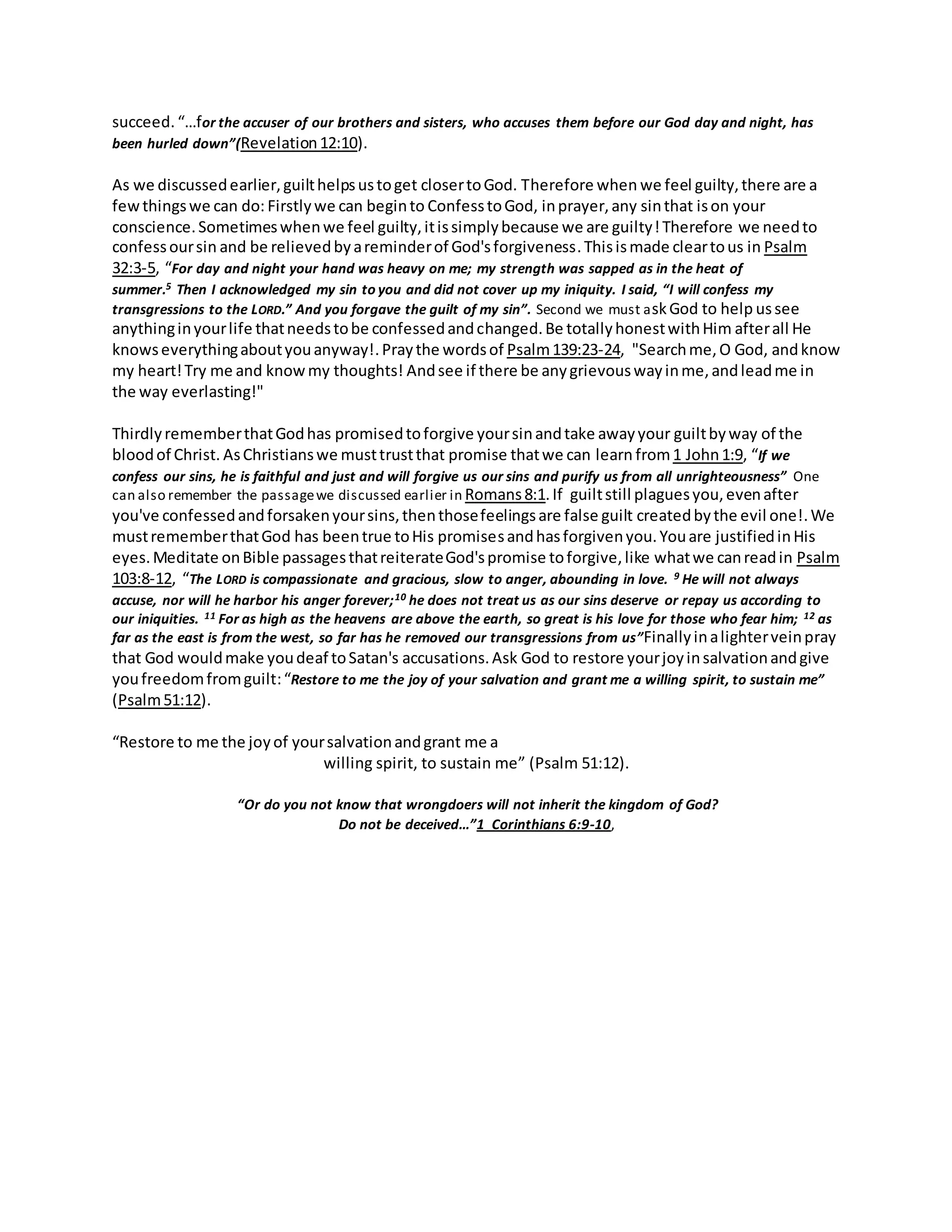 11th december 2015 the guilt of sins | PDF