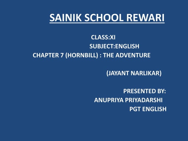 11 THE ADVENTURE'.pptx