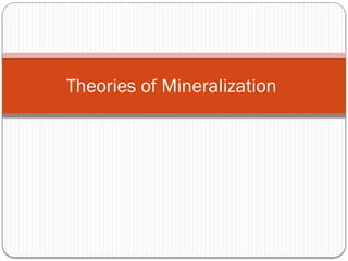 Theories of mineralization of teeth and bone | PPTX
