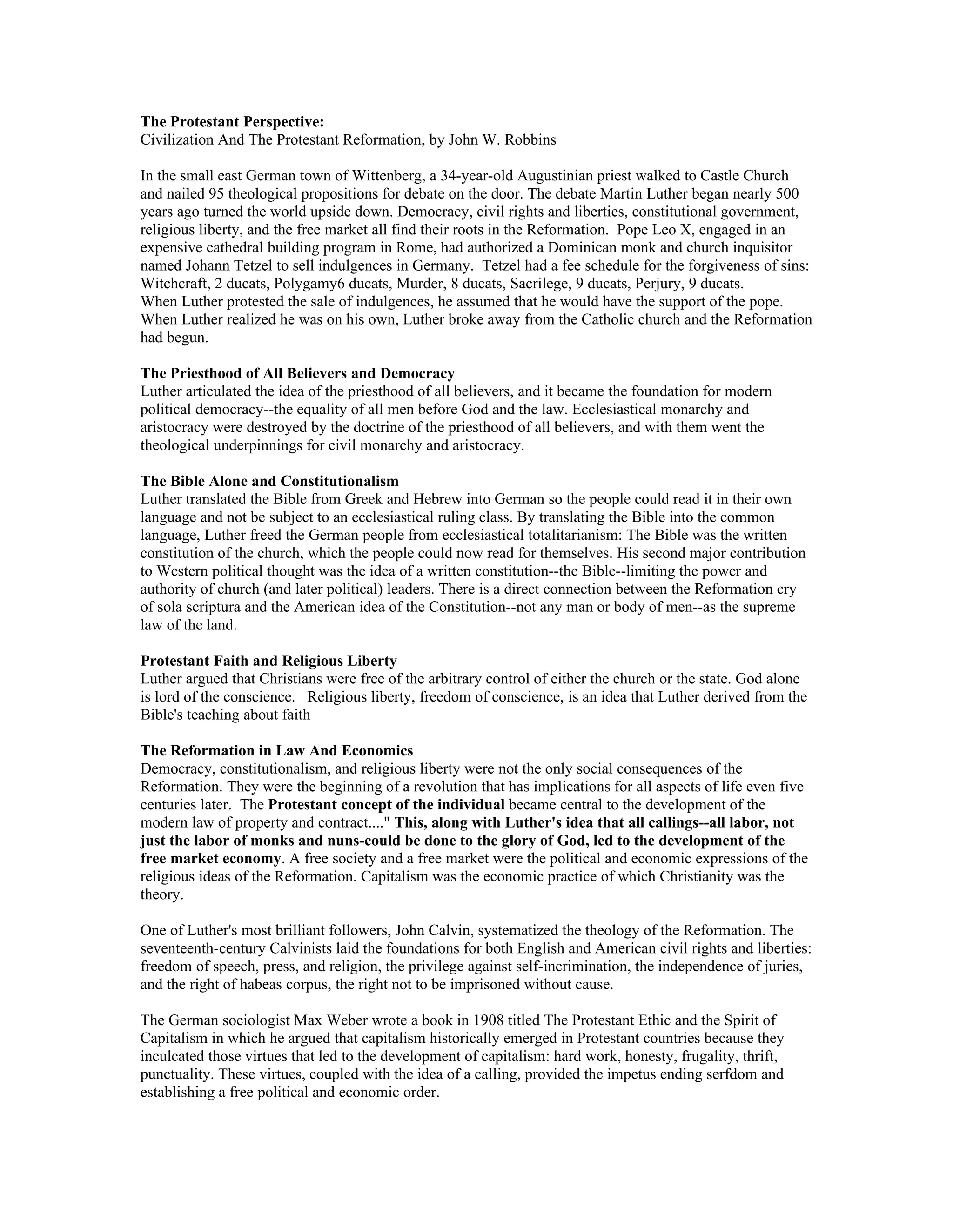 11 the results of the reformation | PDF