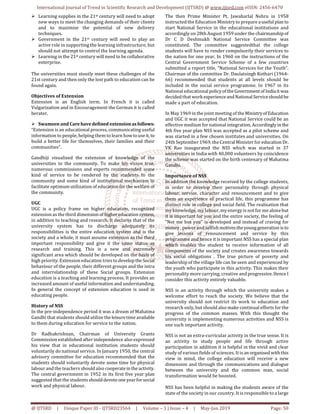 The Role of NSS towards Student in Higher Education | PDF | Business ...