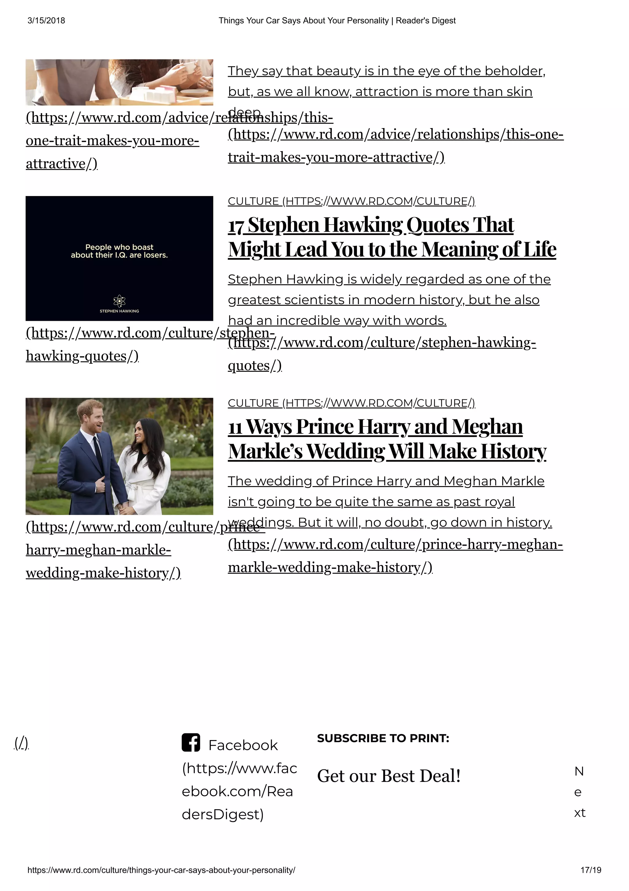 11 Things Your Car Says About Your Personality | PDF