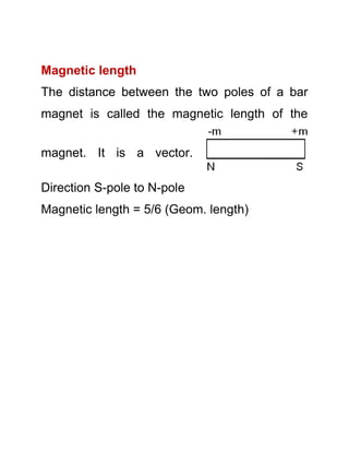 11th Physics Notes - Magnetism | PDF