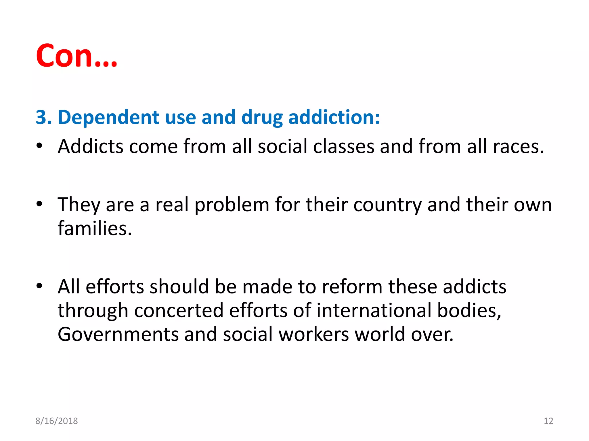 Etiology of drug addiction and Patterns of drug use | PPT