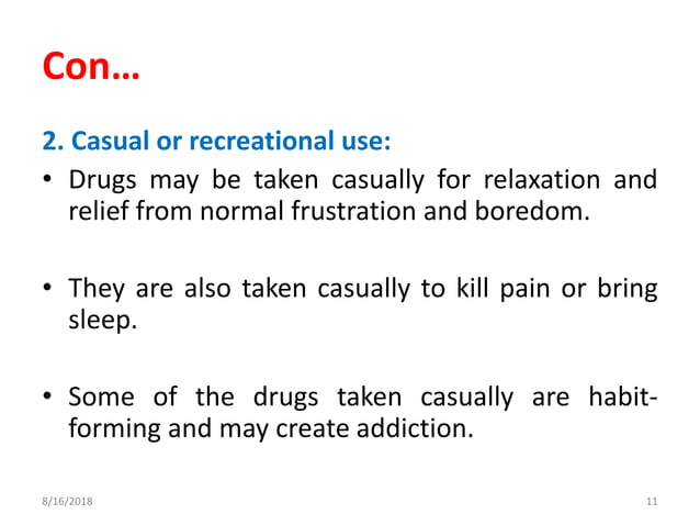 Etiology of drug addiction and Patterns of drug use | PPT