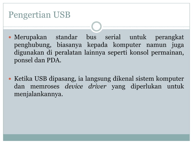 Pengertian port USB | PPT