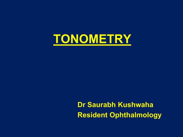 Tonometry | PPT