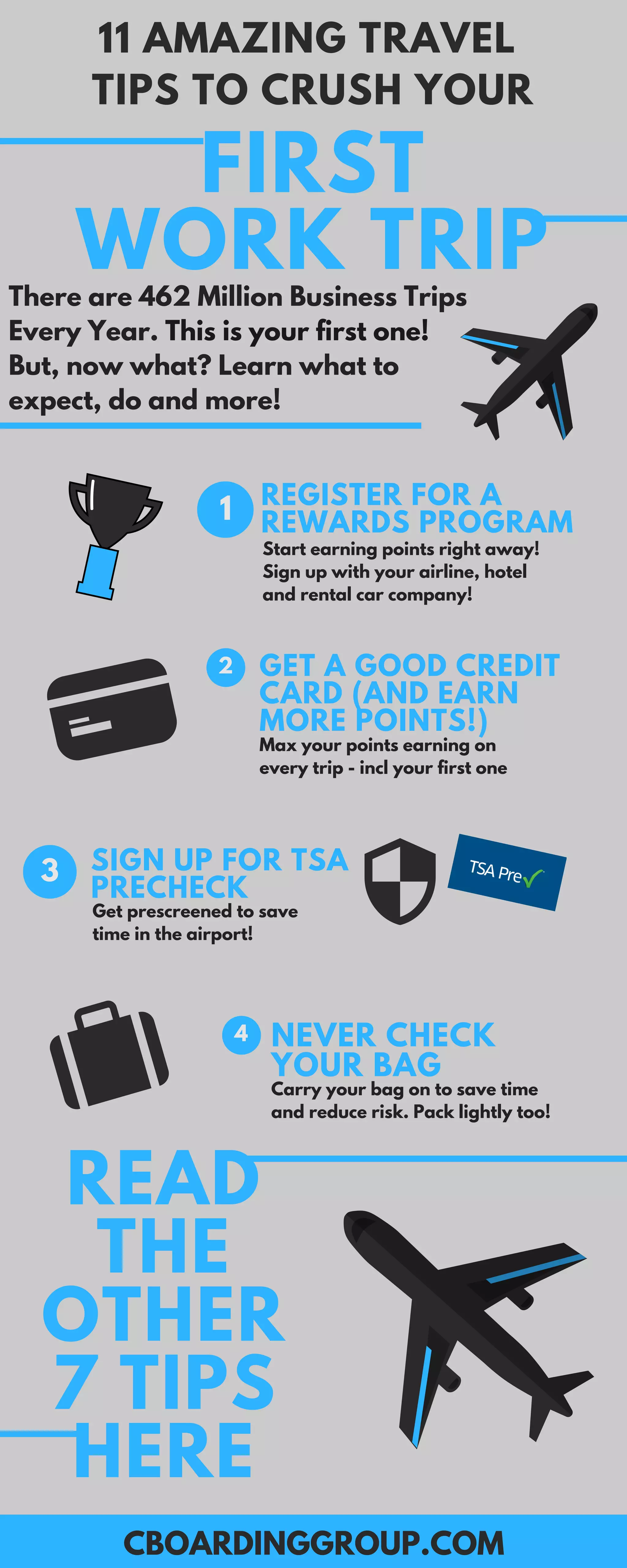 11 travel tips to crush your first work trip infographic | PDF