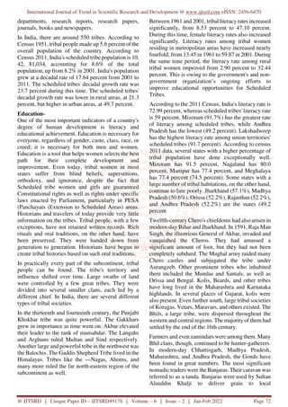 Tribal Women Empowerment through Education With Special Reference to ...
