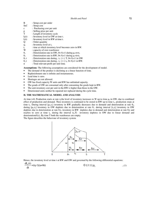 11 Two Warehouse Production Inventory Model With Different