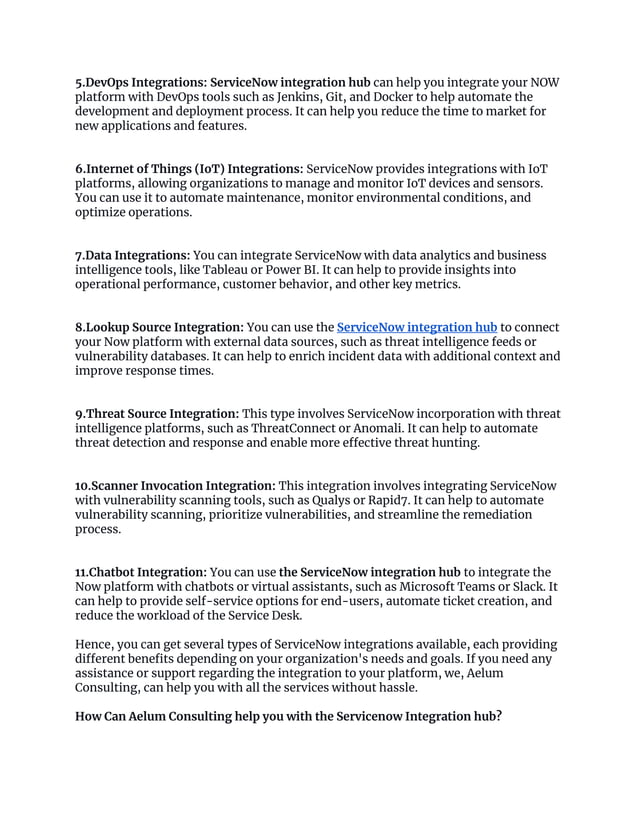 11 Types of ServiceNow Integrations to Enhance Your Organizational ...