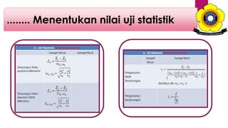 uji hipotesis beda dua rata - rata | PDF