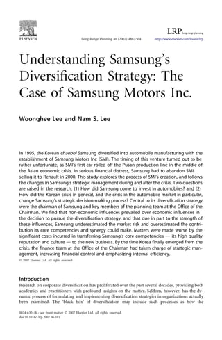 11 understanding samsungs diversification strategy the case of samsung ...
