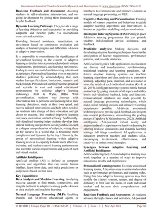 Understanding the Role of Artificial Intelligence in Adaptive Learning ...