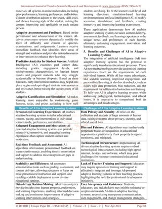 Understanding the Role of Artificial Intelligence in Adaptive Learning ...