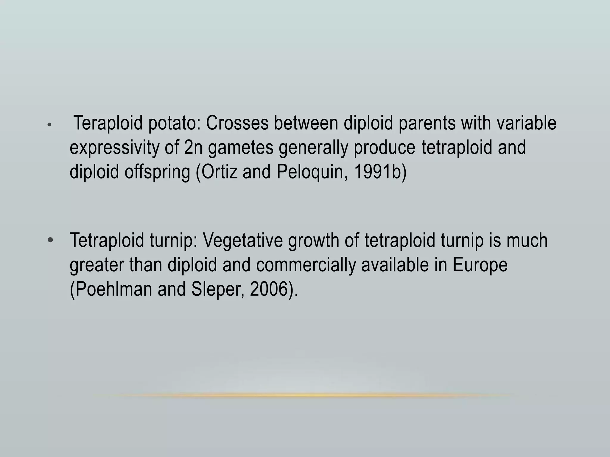 Polyploidy in vegetable crops | PPTX