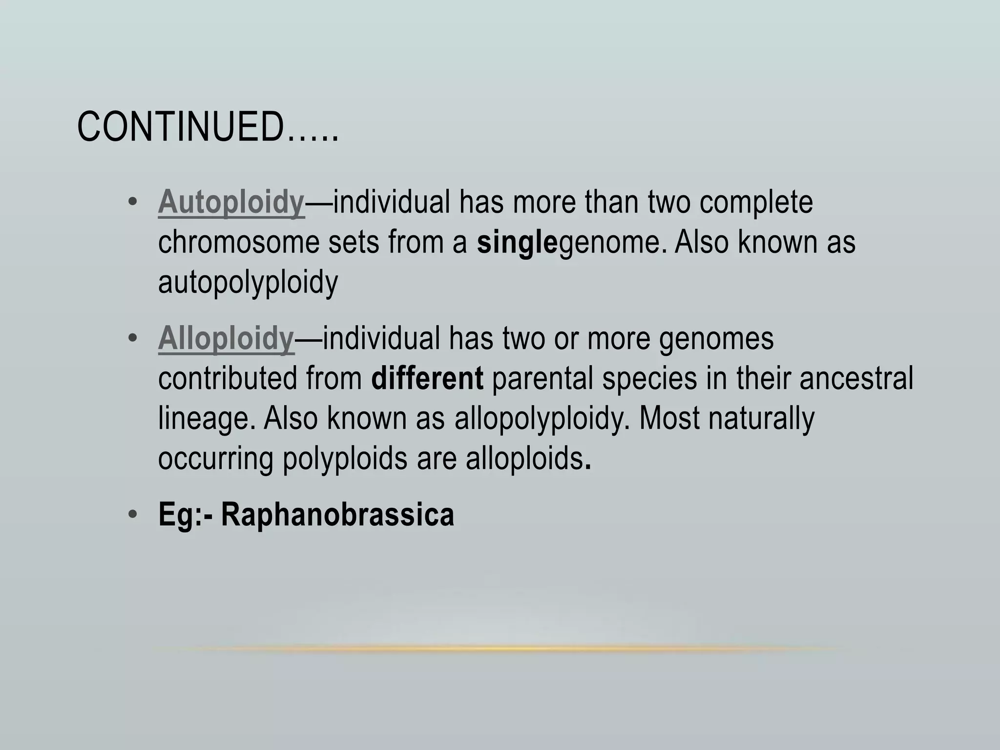 Polyploidy in vegetable crops | PPTX