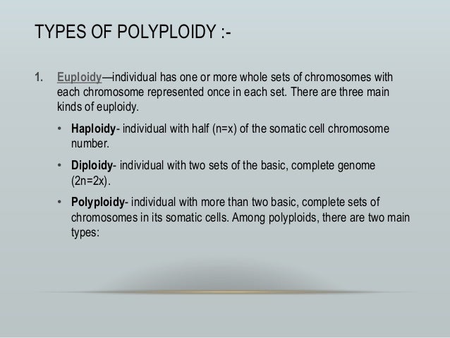 Polyploidy Definition Biology